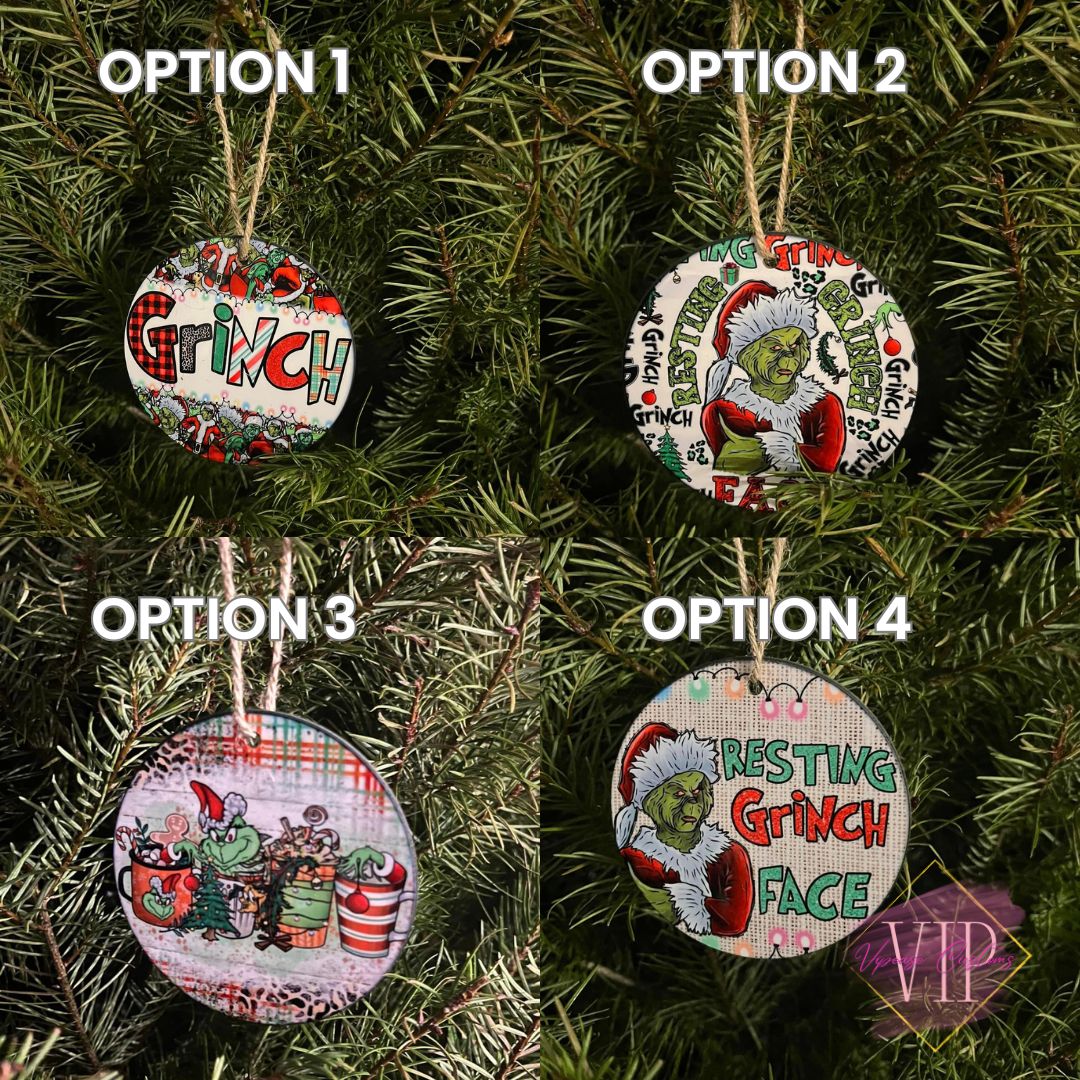 Grinch Ornament – VIPease Customs